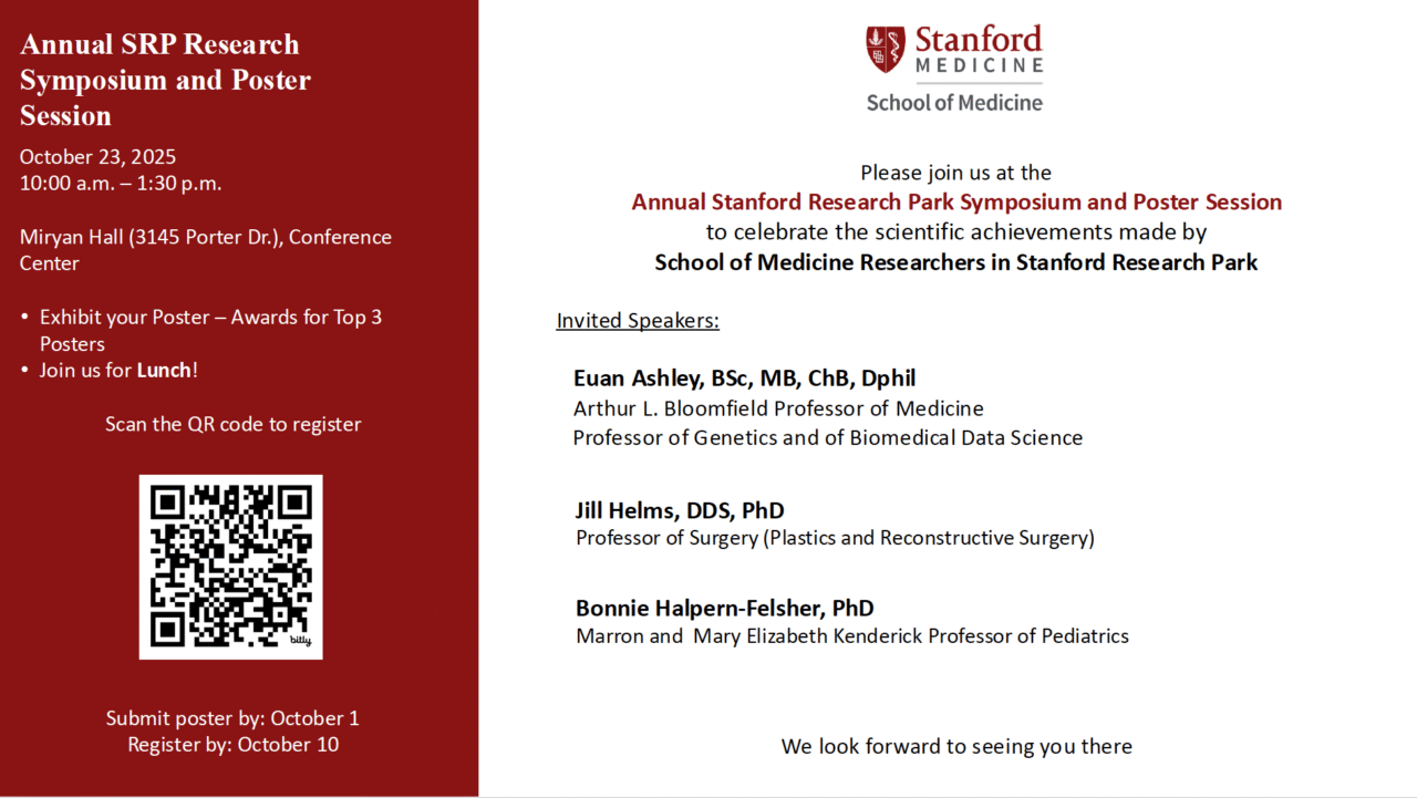 4th Annual Stanford Research Park Symposium and Poster Session ...